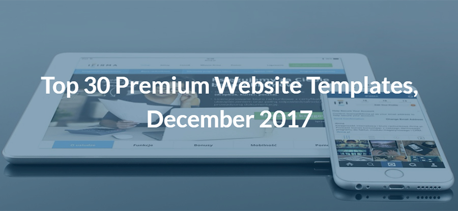 Top 30 Premium Website Templates, December 2017 - Templates